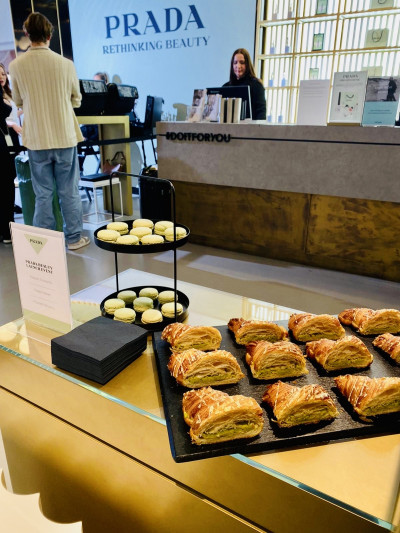 Catering auf einem Event von PRADA durch GOOSE Gourmet Catering.